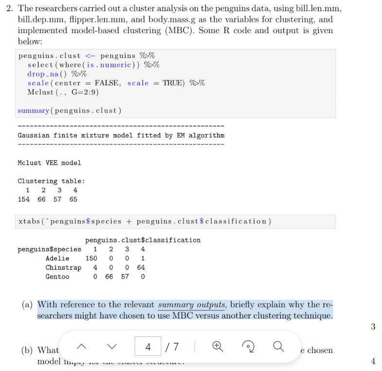 Solved The researchers carried out a cluster analysis on the | Chegg.com