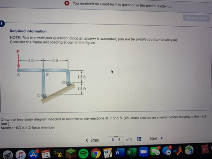 Solved You received no credit for this question in the | Chegg.com