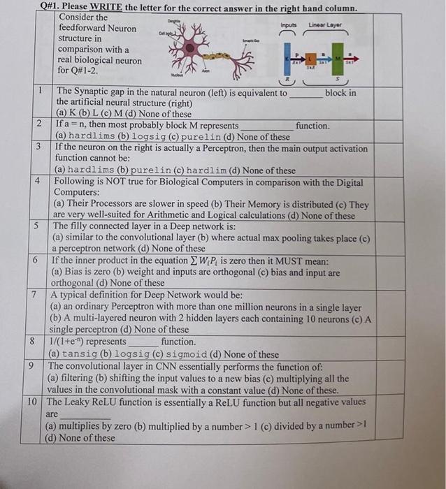 Solved Artificial Neural Networks | Chegg.com