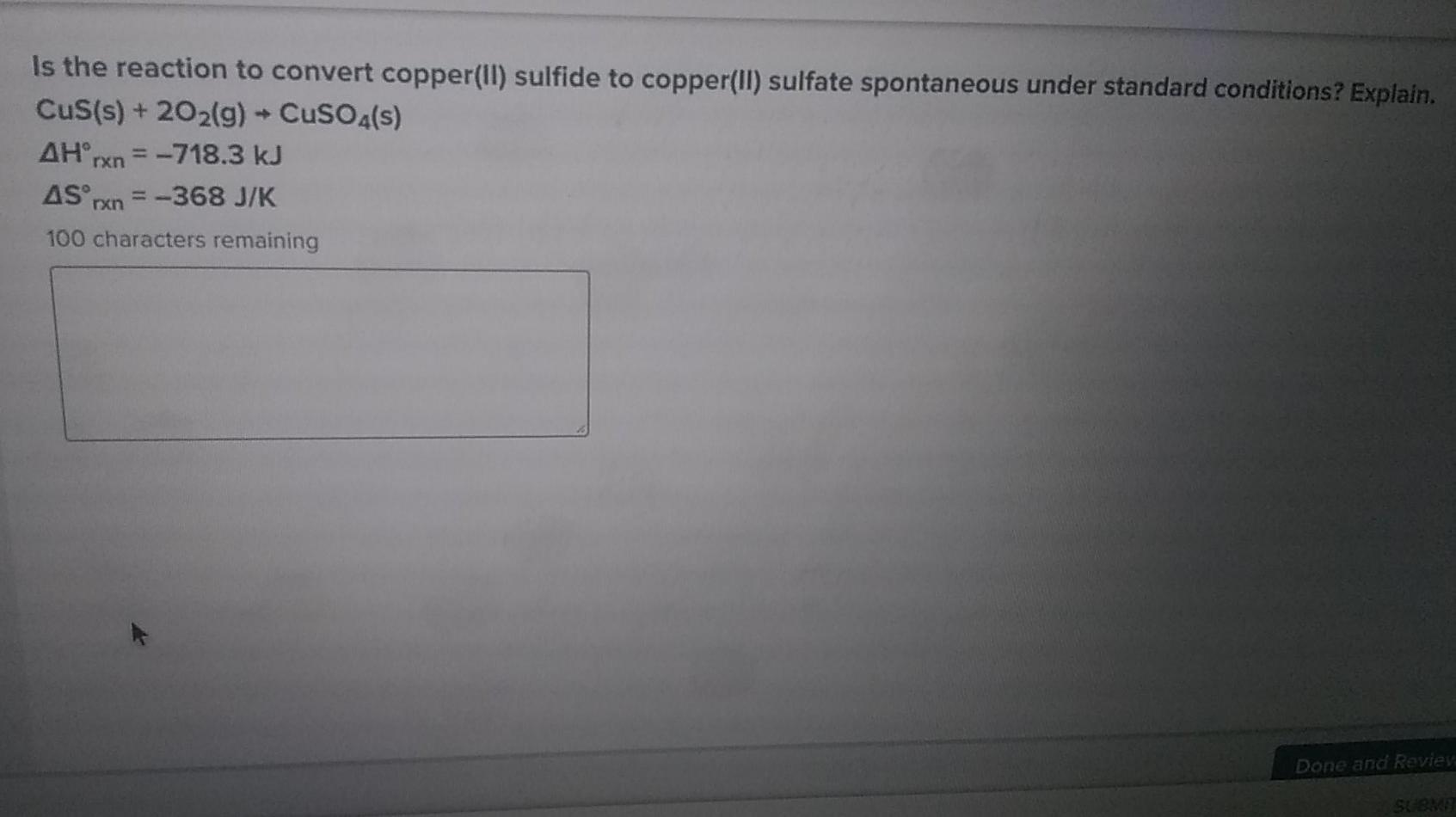 Solved Is the reaction to convert copper(II) sulfide to | Chegg.com