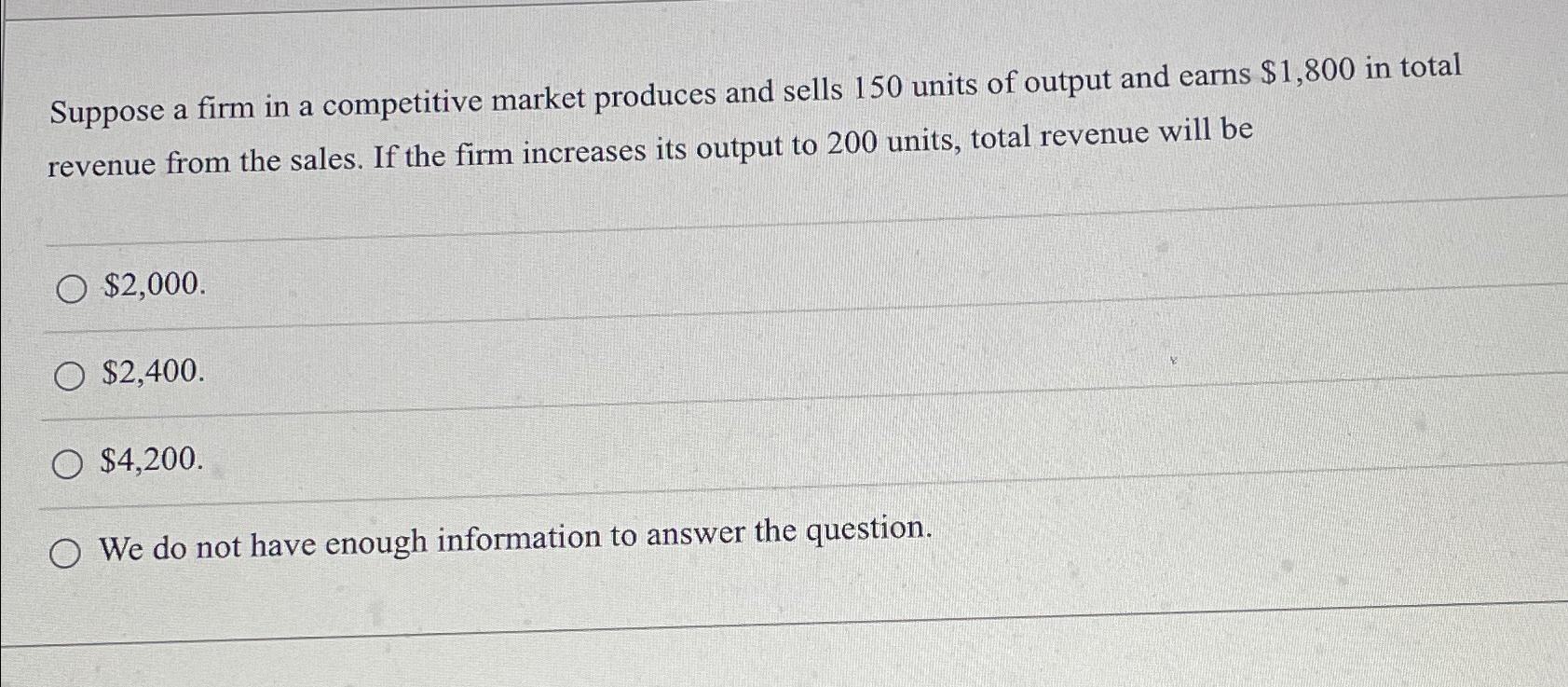 Solved Suppose a firm in a competitive market produces and | Chegg.com