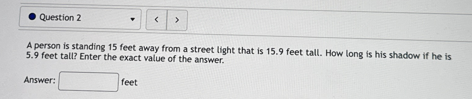 Solved A person is standing 15 ﻿feet away from a street | Chegg.com