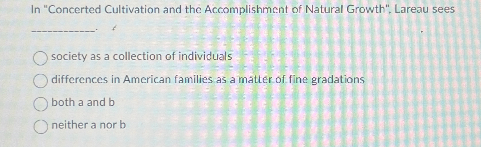 Solved In "Concerted Cultivation and the Accomplishment of | Chegg.com