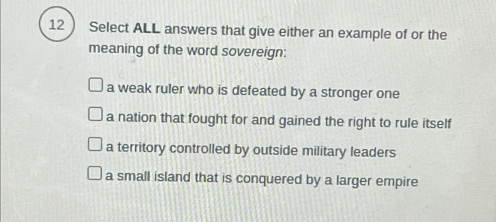 Solved Select ALL answers that give either an example of or | Chegg.com