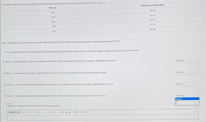 Pre-Lab Submission - Kinetics (10pts) A Kinetic | Chegg.com