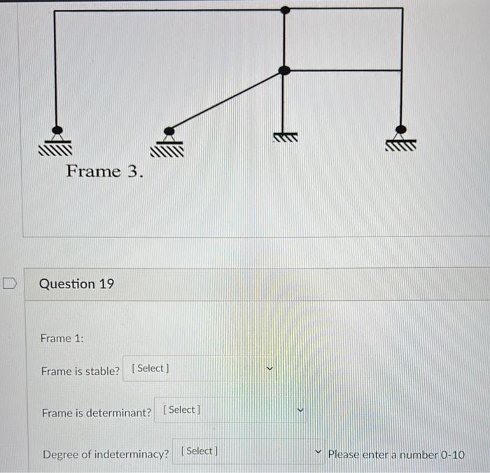 Solved Frame Stability and Determinacy Check: Evaluate for | Chegg.com