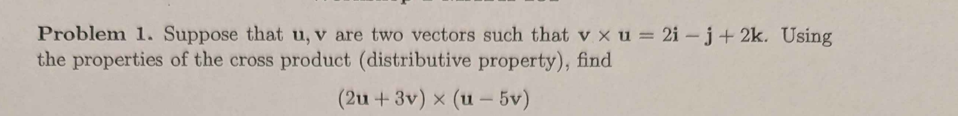 Solved Problem 1. ﻿Suppose that u,v ﻿are two vectors such | Chegg.com