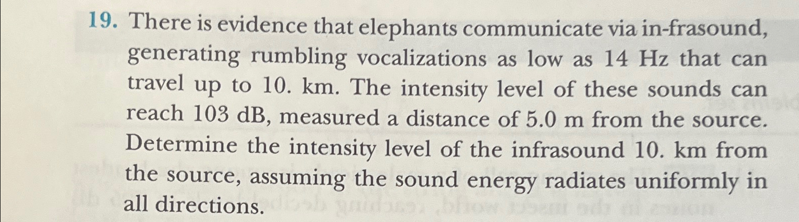 Solved There is evidence that elephants communicate via | Chegg.com