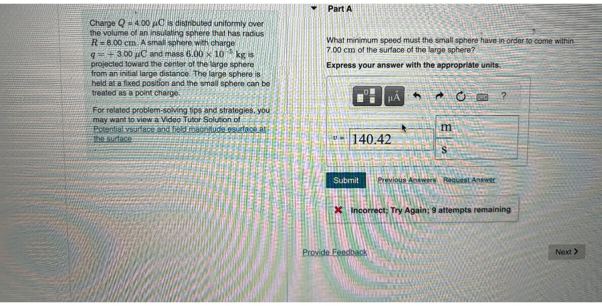 Solved Charge Q=4.00μC ﻿is distributed uniformly over the | Chegg.com