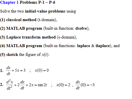 Solved Chapter 1 ﻿Problems P-1 ﻿P-6Solve the two | Chegg.com
