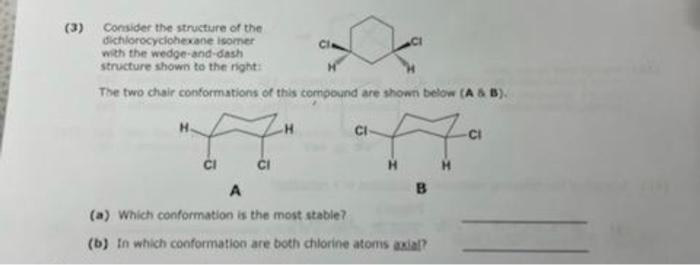 Solved The two chair conformations of this compound are | Chegg.com