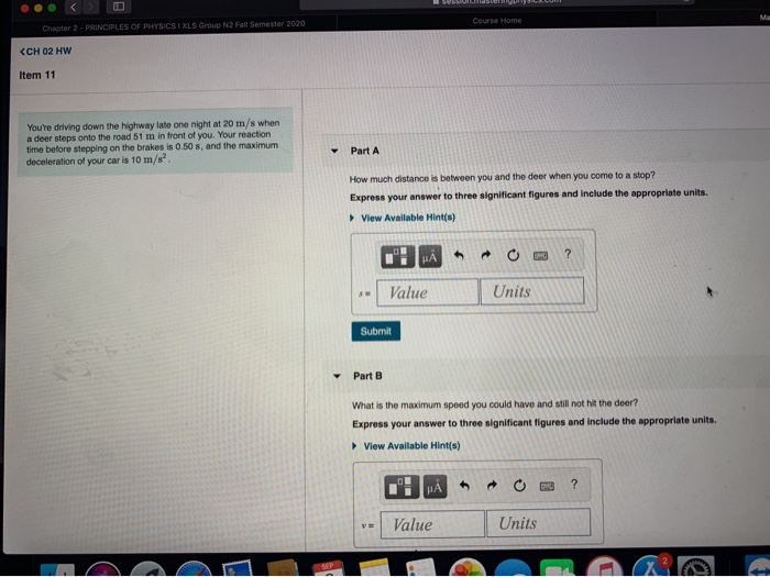 Solved Course Home Chapter 2 - PRINCIPLES OF PHYSICS I XLS | Chegg.com
