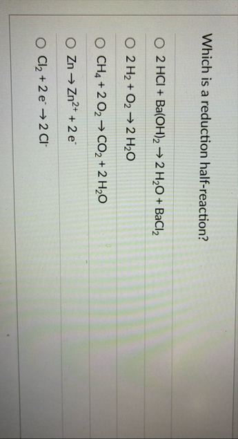 Solved Which is a reduction | Chegg.com