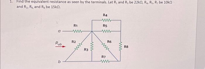 Solved Find the equivalent resistance as seen by the | Chegg.com