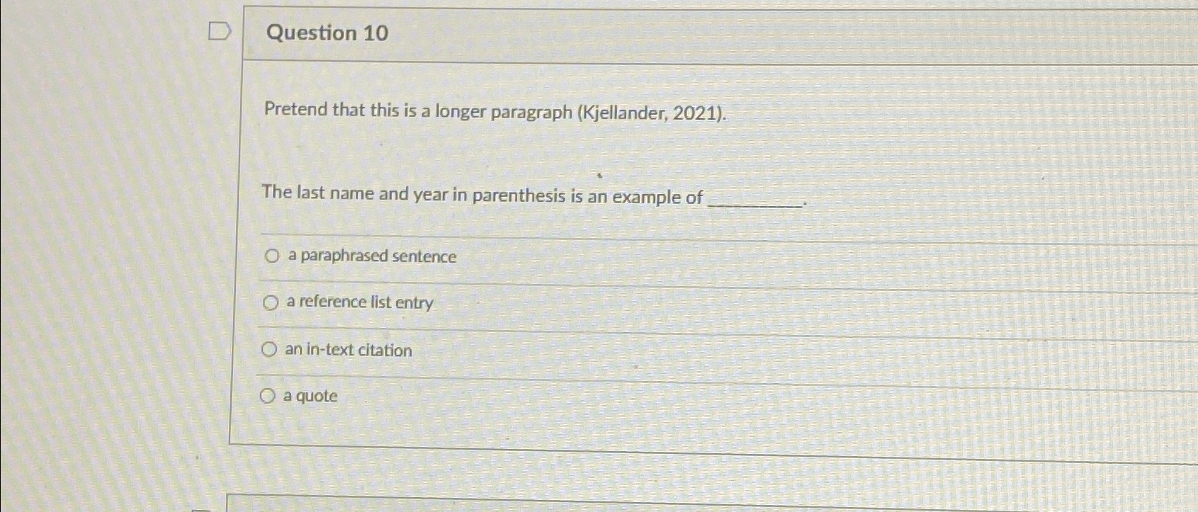 Solved Question 10Pretend that this is a longer paragraph | Chegg.com