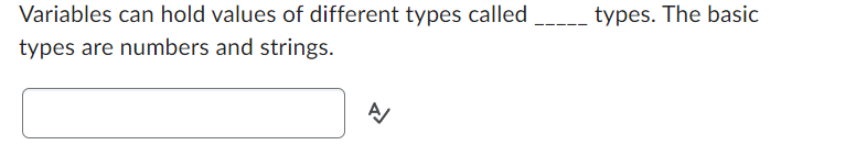 Solved Variables can hold values of different types | Chegg.com