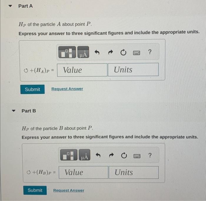 Solved Determine the angular momentum HP of each of the two | Chegg.com