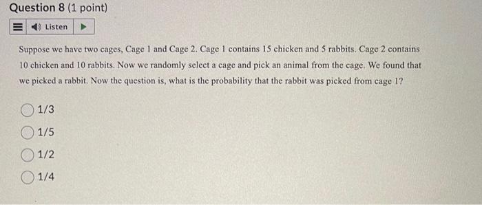 Solved Suppose we have two cages, Cage 1 and Cage 2. Cage 1 | Chegg.com