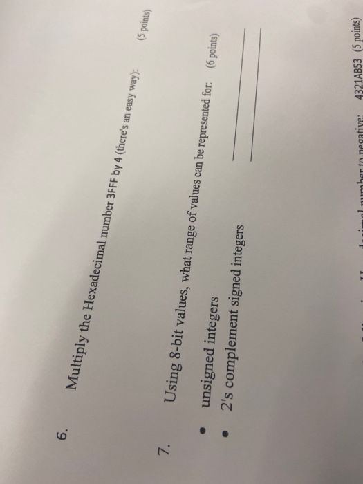 Solved Multiply the Hexadecimal number 3FFF by 4 (there's an | Chegg.com