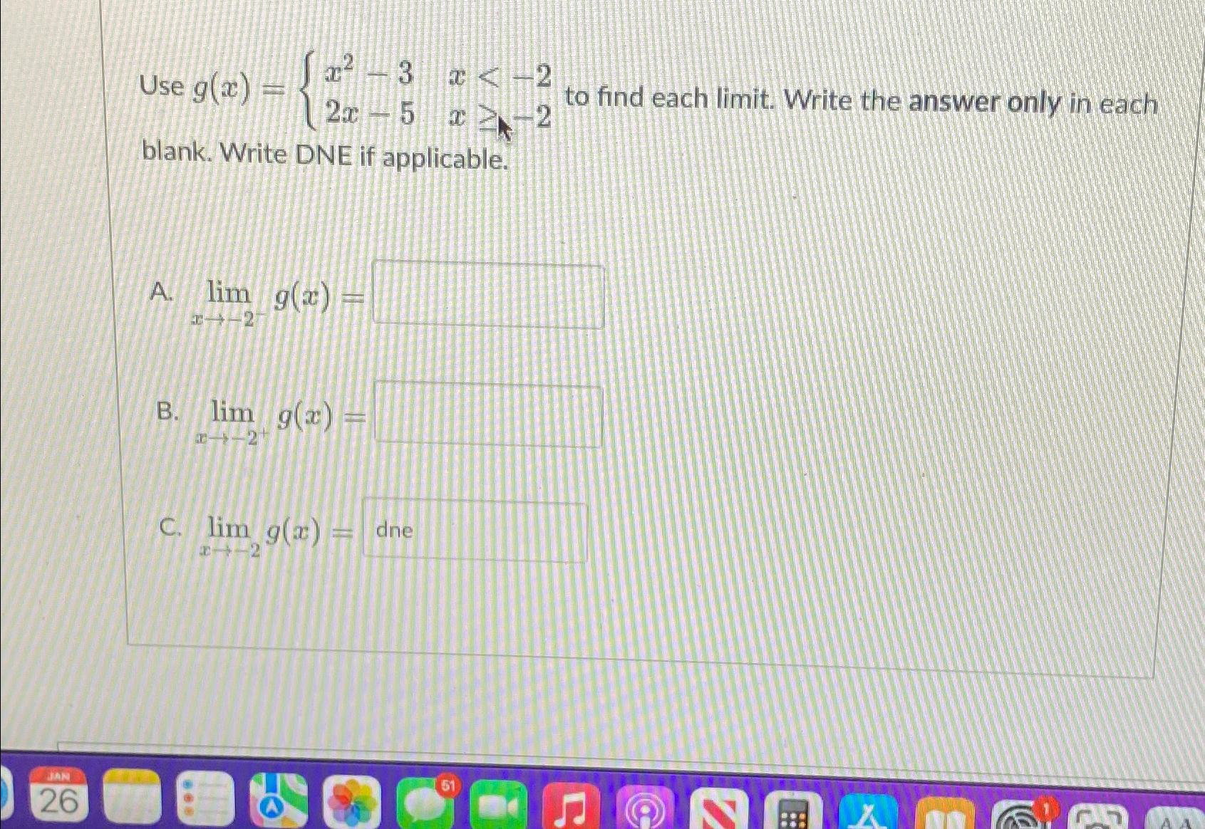 Solved Use g(x)={x2-3,x