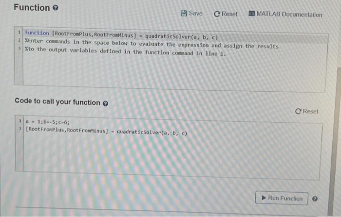 Solved Quadratic Formula (formula with variables, function) | Chegg.com