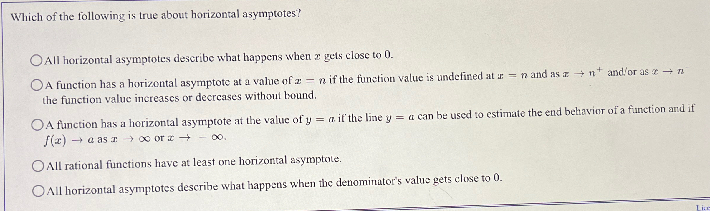 Solved Which of the following is true about horizontal | Chegg.com