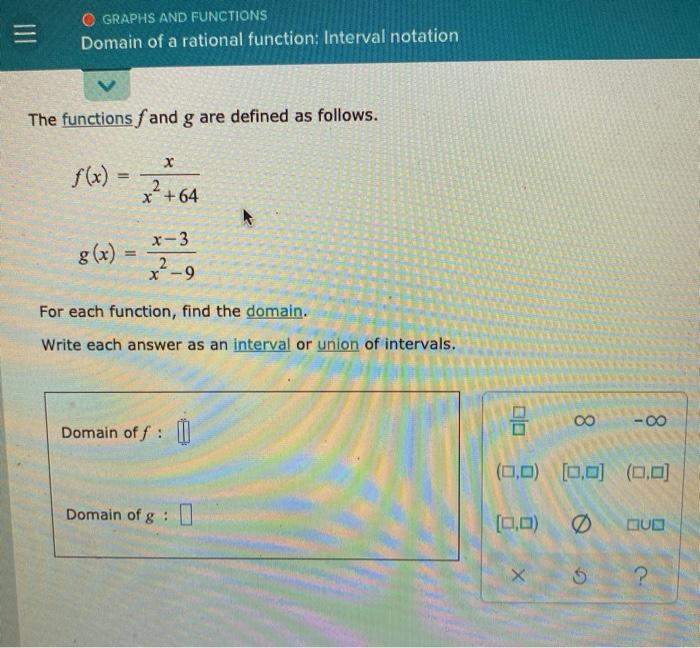 Solved Ographs And Functions Domain Of A Rational