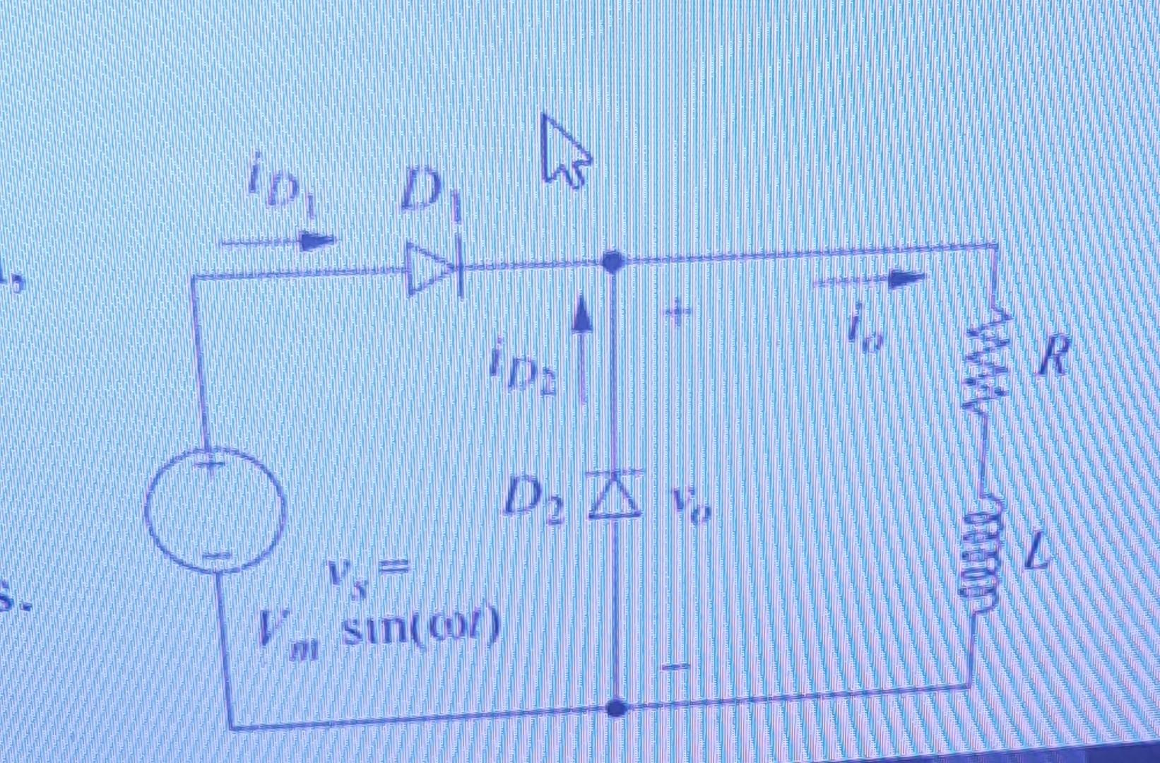 Solved In the half wave rectifier with freewheeling diode | Chegg.com