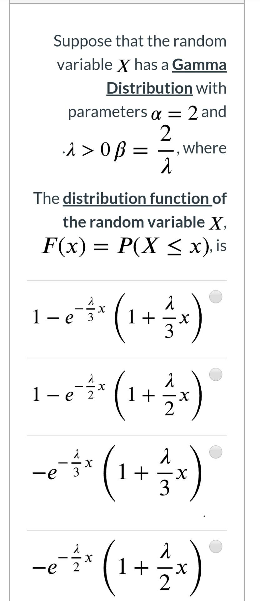 Solved Suppose that the random variable X has a Gamma | Chegg.com