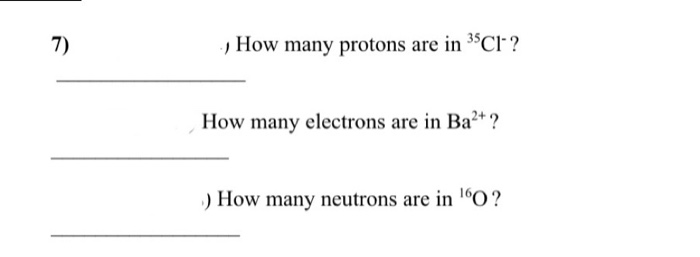 Solved , How many protons are in 35C1'? How many electrons | Chegg.com
