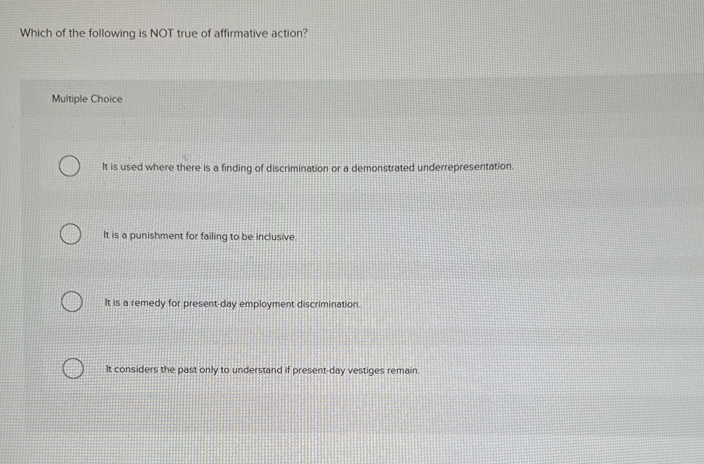 Solved Which of the following is NOT true of affirmative | Chegg.com
