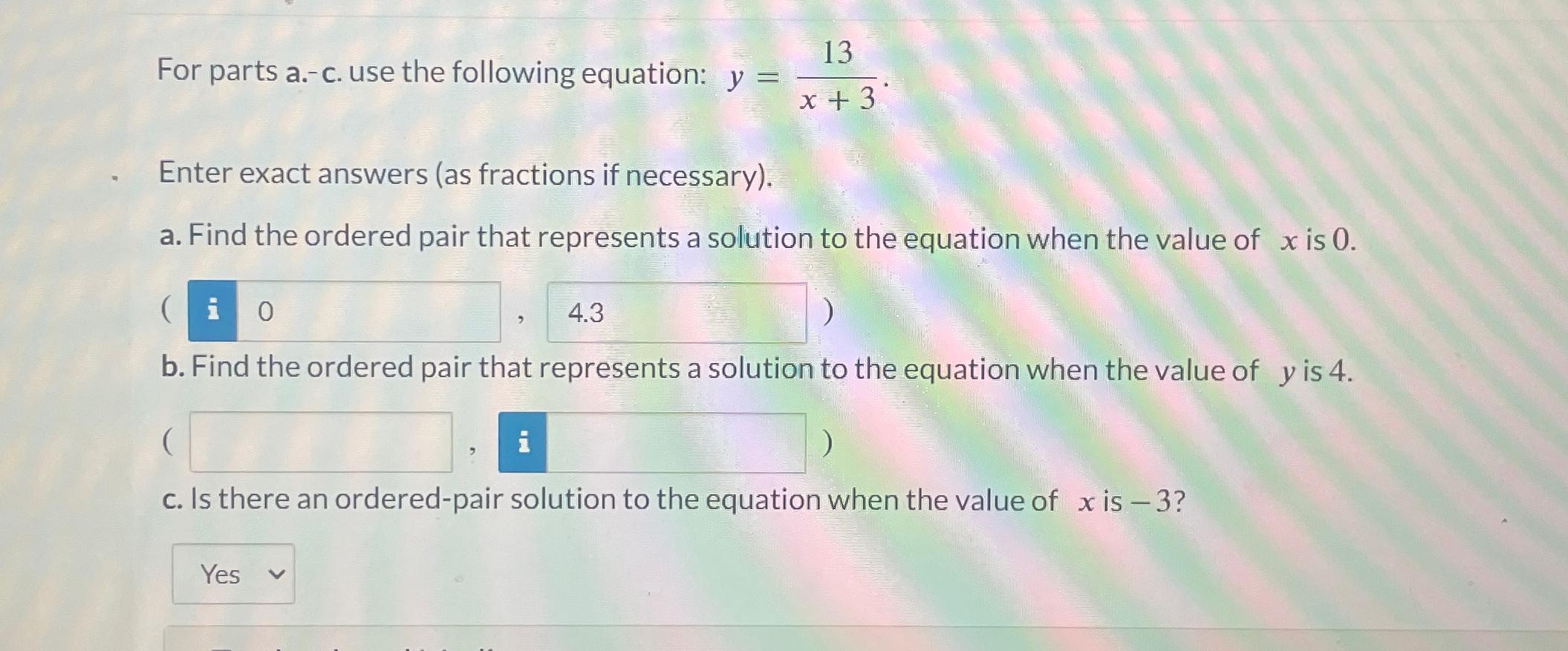 Solved For parts a.- ﻿c. ﻿use the following equation: | Chegg.com