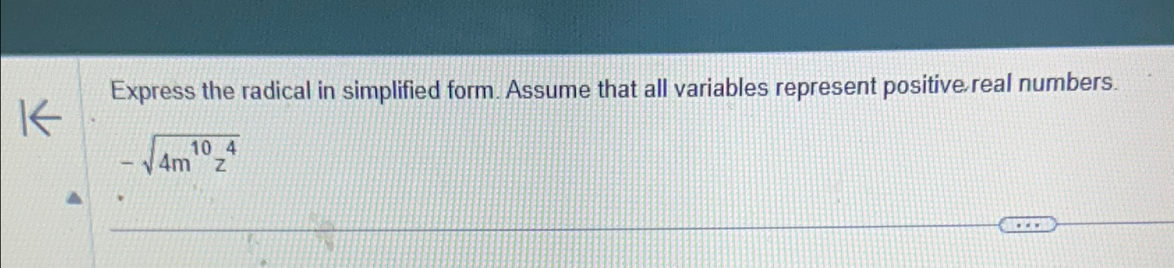 Solved Express the radical in simplified form. Assume that | Chegg.com