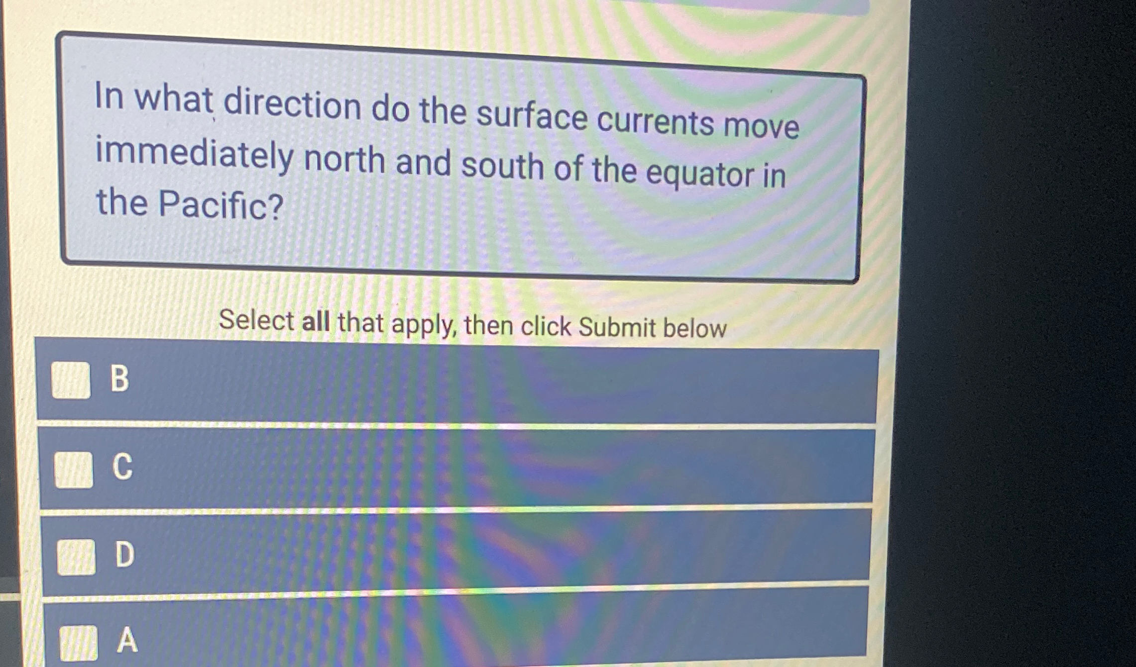 Solved In what direction do the surface currents move | Chegg.com