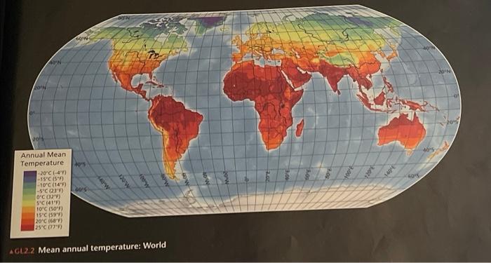 Solved 5. What is the range in temperatures along 90°W, from | Chegg.com