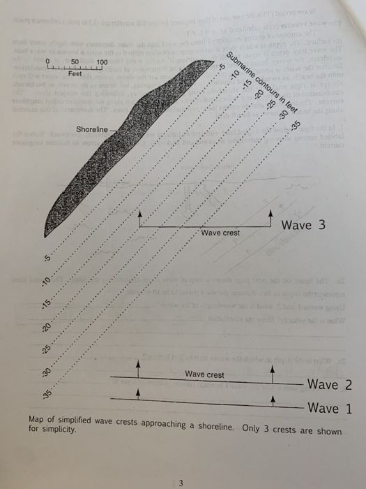 Solved i need help please with 2c. how many feet from wave 1 | Chegg.com