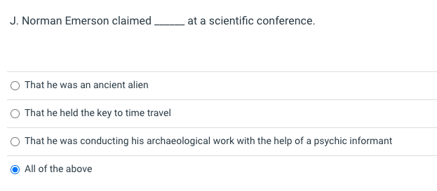 J. ﻿Norman Emerson claimedat a scientific | Chegg.com
