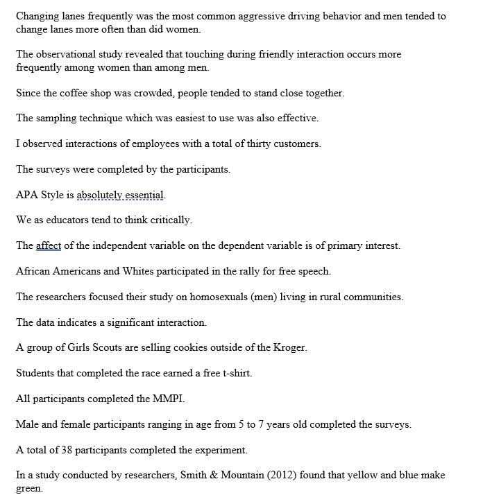 Solved Need help identifying the APA 7th eddition errors in | Chegg.com