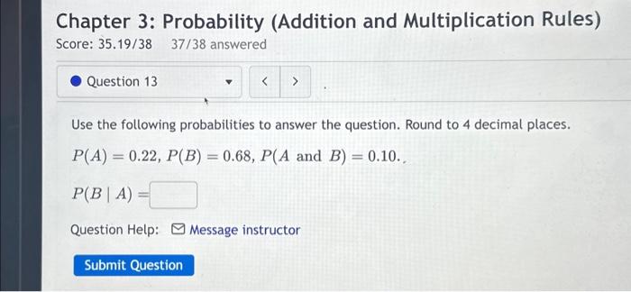 Solved Chapter 3: Probability (Addition and Multiplication | Chegg.com