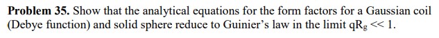 Solved Problem 35. ﻿Show that the analytical equations for | Chegg.com