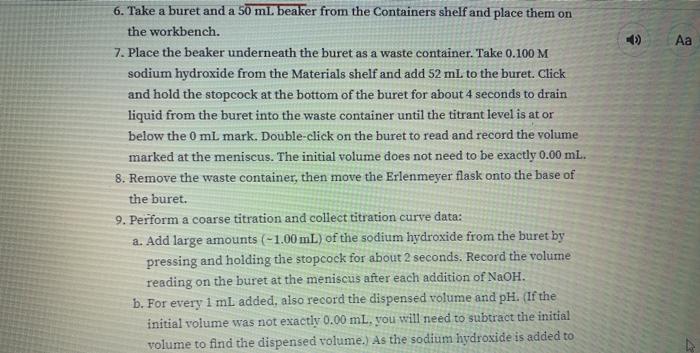 Experiment 1: Calculate the molarity of the HCl | Chegg.com