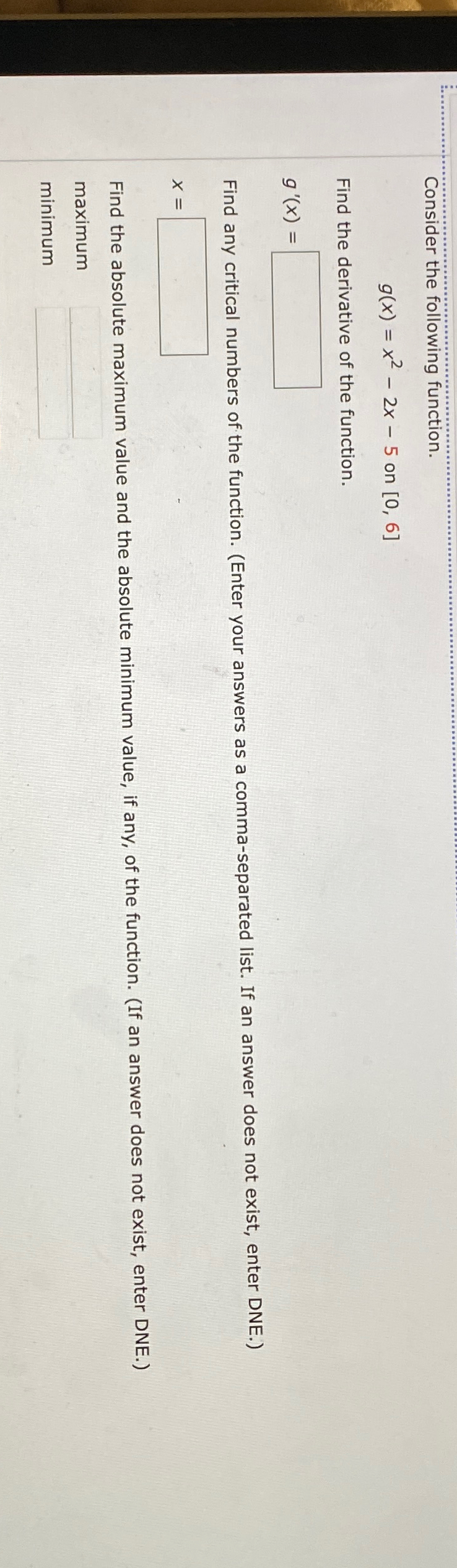 Solved Consider the following | Chegg.com