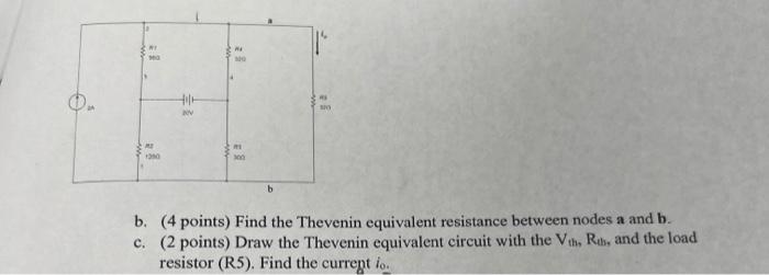 Solved 1. Find the Thevenin equivalent circuit between nodes | Chegg.com