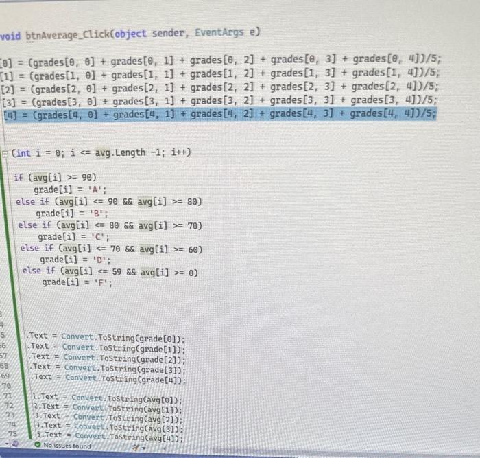 Solved void btnAverage_Click(object sender, EventArgs e) | Chegg.com