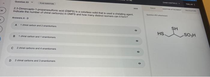 Solved 2.3-Dimercapto-1-propenesulfonic acid (DMPS) is a | Chegg.com