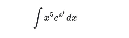 Solved ∫﻿﻿x5ex6dx | Chegg.com