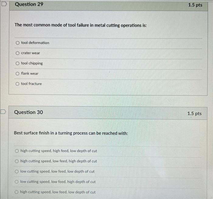 Solved The most common mode of tool failure in metal cutting | Chegg.com