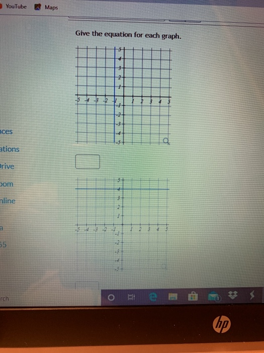 Solved YouTube Maps Give the equation for each graph. 2 -3 | Chegg.com