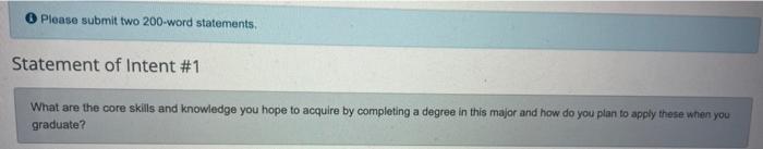 Solved Please submit two 200-word statements. Statement of | Chegg.com