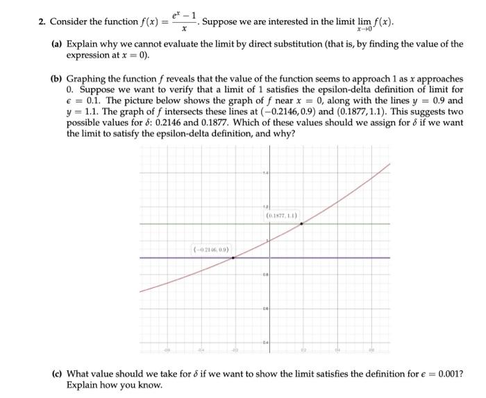 Solved 2. Consider the function f(x)=xex−1. Suppose we are | Chegg.com